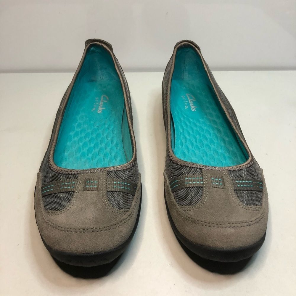 Clarks Privo Gray Leather Slip On Comfort Shoes Women… - Gem